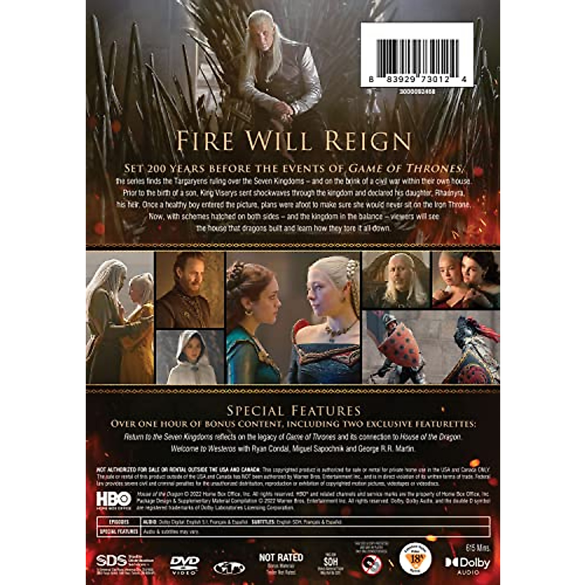 House of the Dragon: The Complete First Season (DVD)
