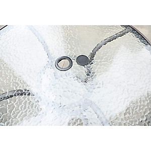 SUQ I OME 2 Sets 2 inch Outdoor Patio Parasol Umbrella Hole Ring Plug and Cap Set, for Parasol Umbrella Table Hole Cover Insert(Black)