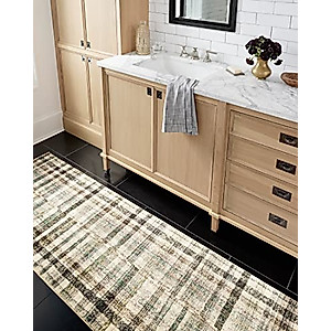 Loloi Chris Loves Julia x Humphrey Collection HUM-03 Forest/Multi, Contemporary 5'-0" x 7'-0" Area Rug feat. CloudPile™