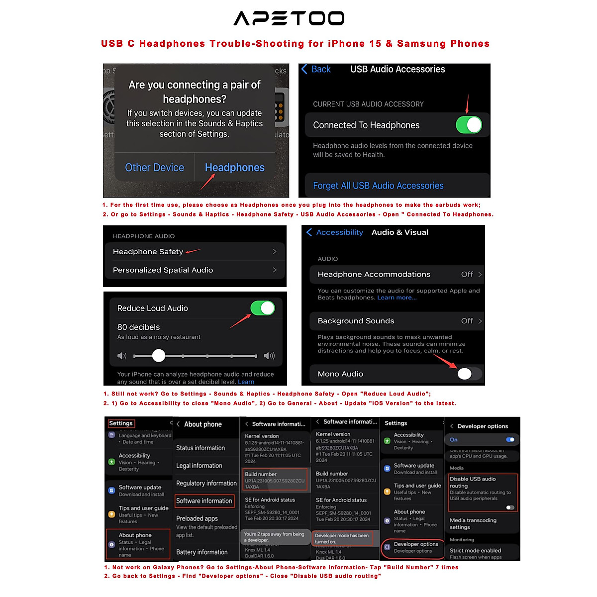 USB C Headphones Magnetic USB-C Wired Earbuds HiFi Stereo Type C Earphones Microphone Volume Control for iPhone 16 Pro 15 Plus iPad 10,Samsung Galaxy,Google Pixel,Motorola Edge/Razr,Oneplus,Lake-Blue