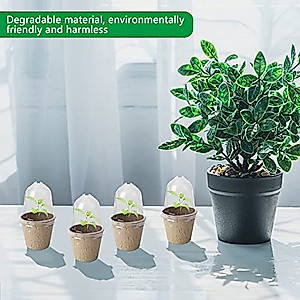 EBaokuup 20pcs Biodegradable Pots with Humidity Dome,2.3" Plant Nursery Pots with Humidity Dome,Seed Starter Pots Biodegradable Peat Pots for Seedlings,Vegetables
