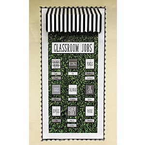 Teacher Created Resources Modern Farmhouse Black with Gray Scalloped Rolled Border Trim – 50ft - Decorate Bulletin Boards, Walls, Desks, Windows, Doors, Lockers, Schools, Classrooms, Homeschool