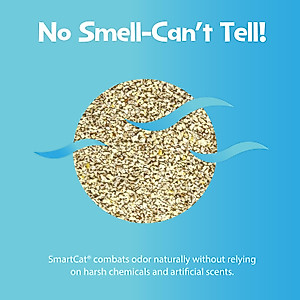 SmartCat All Natural Clumping Corn + Wheat Cat Litter, 20 Pound (320oz - 1 Pack) - Unscented and Clay Free