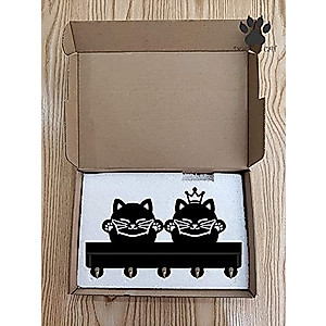 Couple Cat Prince Princess Hook with Shelf for Lover Coat Clothes Holder Christmas Gift DIY Mould Wonderful Holder Wall Decorative Gift Kids Winter Style