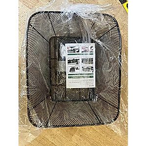 ANZOME Rear Bike Basket - Heavy-Duty Iron Wire Bicycle Cargo Rack with Reflective Waterproof Cover