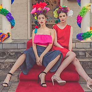 Cinco De Mayo Earrings for Women Colorful Beaded Fiesta Pinata Drop Dangle Earrings Statement Party Earrings Mexican Holiday Gift (Style2)