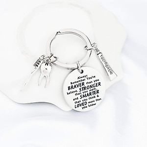 Dentist Gifts Keychain Dental Assistant Gifts Dental Gifts Dentist Graduation Gift You are Braver Stronger Smarter Than You Think New Dentist Gifts (keychain)