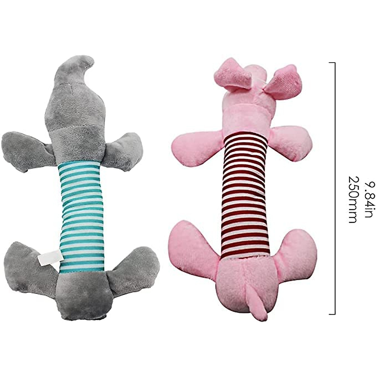 OHKEIYOY Cute Pet Dog Cat Plush Sound Dog Toys Funny Fleece Durability Chew Molar Toy Fleece Plush Dog Toy Fit for All Pets