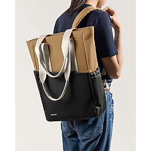 tomtoc 16-inch Laptop Backpack for Work, Travel, Water-resistant, Stylish Slim Laptop Computer Bag Purse Backpack with Multi-functional Pockets, Casual Tote Daypack, 16L