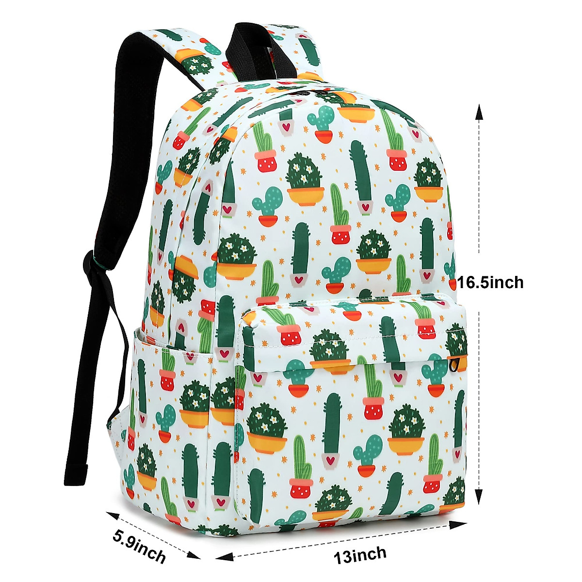 Yusudan Cactus School Backpack for Girls Women, Kids Teens School Bags College Bookbags Ladies Laptop Backpacks