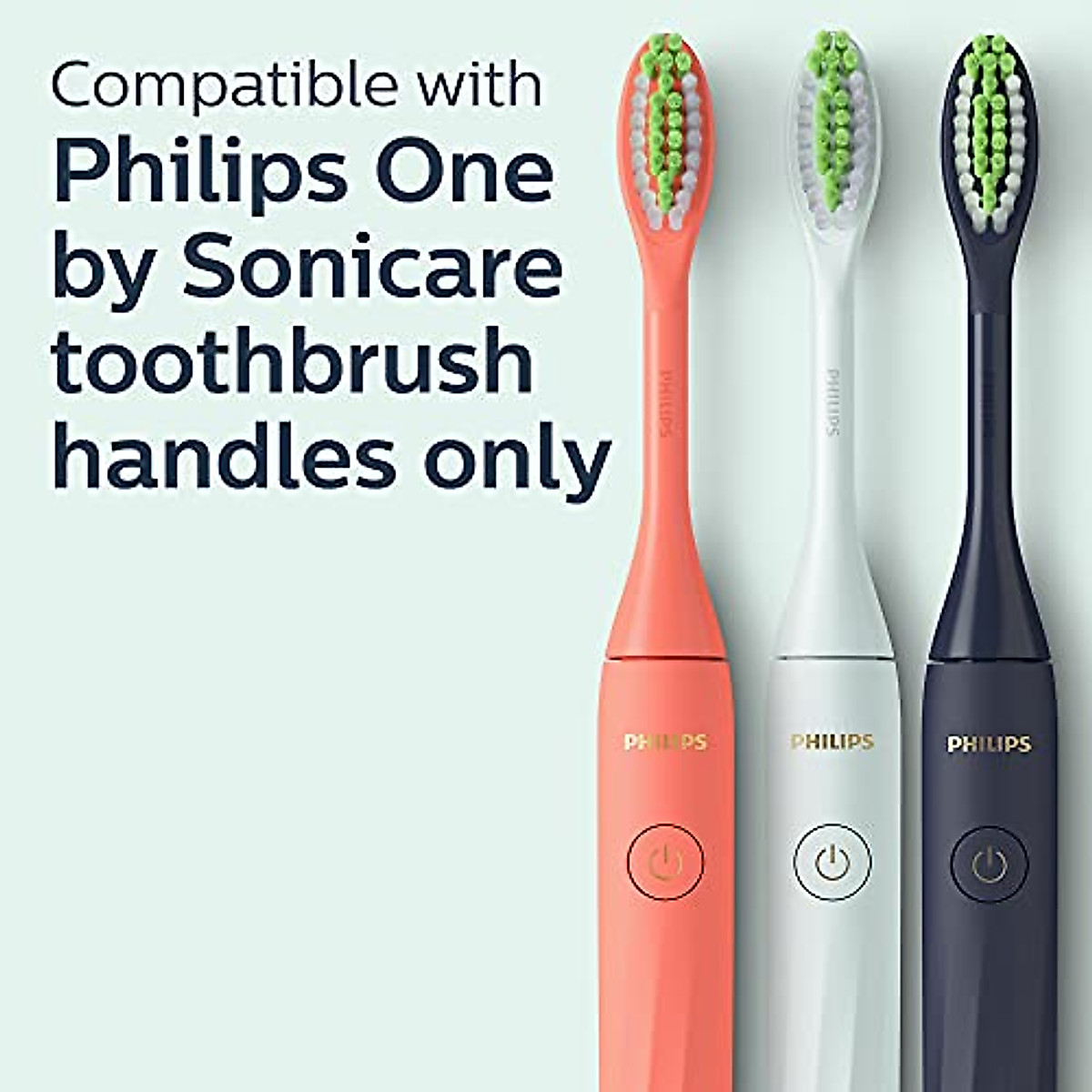 Philips One By Sonicare, 2 Brush Heads, Mint Light Blue, BH1022/03