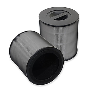 PUREBURG KF170 Replacement FIlter Compatible with Kenmore 850e series PM1005 Air Purifier,2-Pack H13 HEPA Activated Carbon 3-Stage Filtration Air Clean Dust VOCs Odor