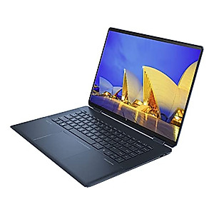 HP 2022 Spectre x360 2-in-1 16" 3K+ Touchscreen 400 nits Laptop, Intel Core i7-12700H, 16GB RAM, 1TB PCIe SSD, Iris Xe Graphics, 5MP IR Camera, Windows 11, Blue, 32GB USB Card
