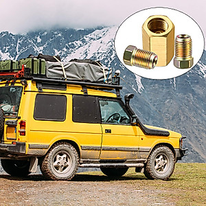 Frienda 12 Pieces 3/8 Inch-24 Threads Brake Line Fittings Assortment for 3/16 Inch Tube (4 Unions, 8 Nuts)