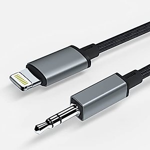 Aux Cord for iPhone, ANDNOVA Lightning to 3.5mm Headphone Jack Audio Cable 4Ft [Apple MFi Certified] for iPhone 13/13 Mini 12/11 Pro/X/XR/XS Max / 8/8 Plus iPad to Car Stereo, PA, Speaker, Headphone