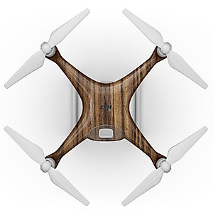 Design Skinz Design Skinz Bright Ebony Woodgrain Full-Body Wrap Decal Skin-Kit Compatible with The Drone DJI Inspire 1