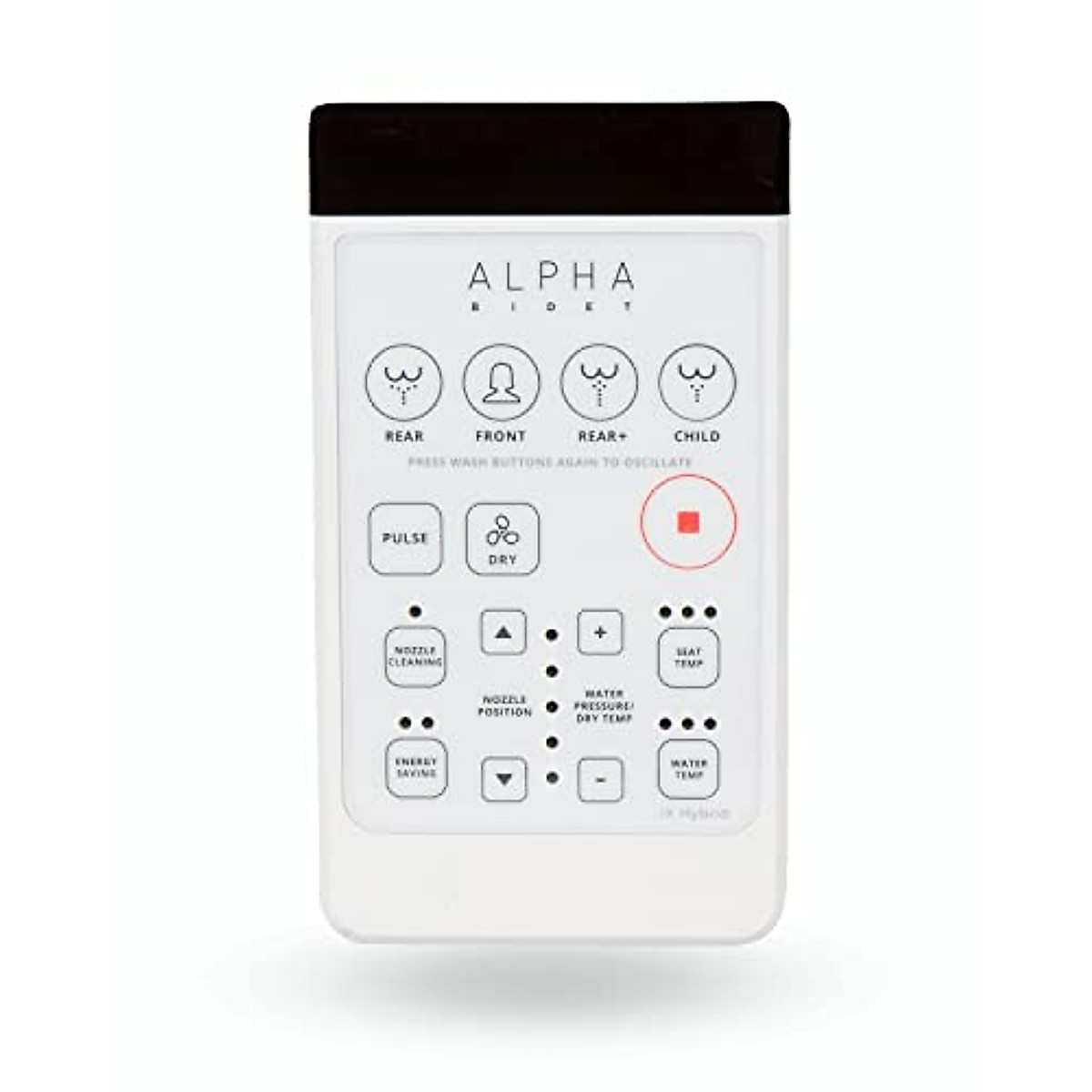 ALPHA BIDET iX Hybrid Bidet Toilet Seat in Elongated White | Endless Warm Water | Stainless Steel Nozzle | 4 Wash Functions | LED Nightlight | Warm Air Dryer | Wireless Remote | Oscillation and Pulse