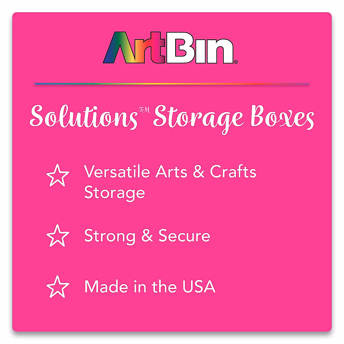 ArtBin 5004AB Large Solutions Box with Dividers, Art & Craft Organizer, [1] Plastic Storage Case, Clear