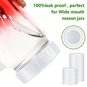 30 Pcs Mason Jar Plastic Lids Regular Mouth Plastic Storage Caps with Rubber Seal Replacement Plastic Lids for Mason Jars Canning Jars and More (70 mm, White)