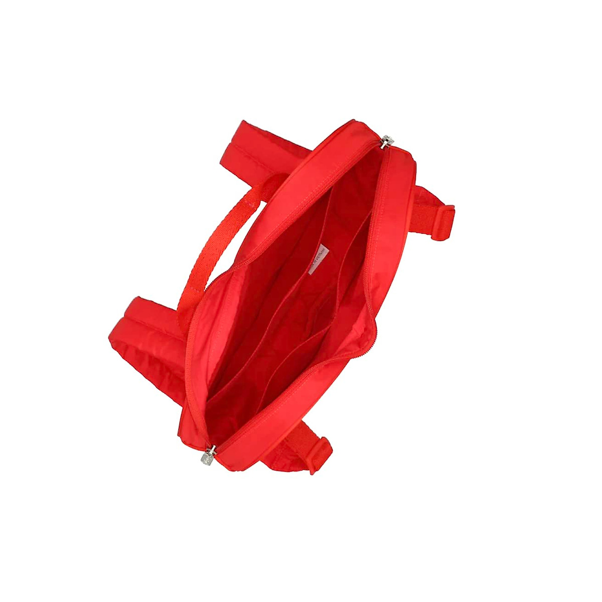 LeSportsac Red Patent Heart Backpack, Style 3863/Color E621, Vibrant Red Patent/Iridescent Heart Shaped Backpack/Top Handle, Adorable Unique Backpack, Modern Red Zipper, Specialty Coated Patent