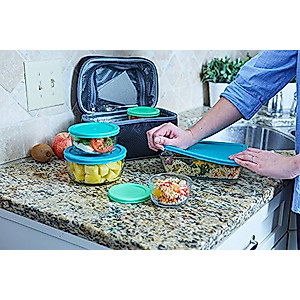 Anchor Hocking Glass Food Storage Containers with SnugFit Lids (20-piece, mixed sizes, glass tempered tough for oven, microwave, fridge, and freezer)