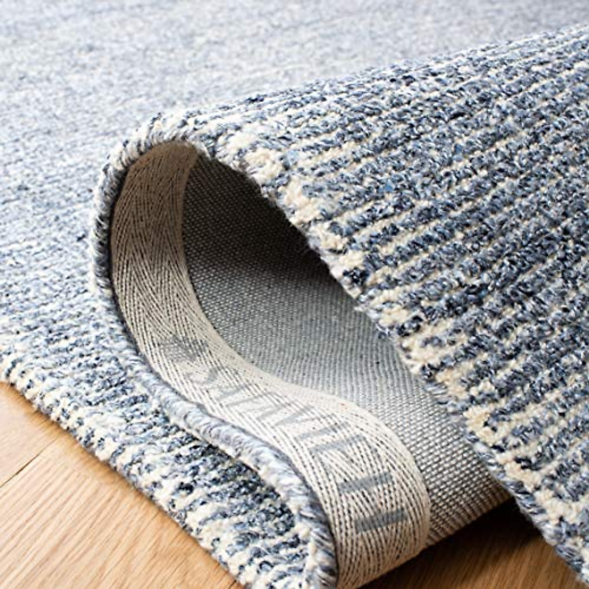 SAFAVIEH Himalaya Collection 3' x 5' Blue HIM153M Handmade Premium Wool & Viscose Area Rug