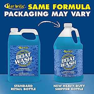 STAR BRITE Concentrated Boat Wash - Biodegradable, Phosphate-Free, Heavy-Duty Boat Soap for All Marine Surfaces - 1 Gallon (080400N)