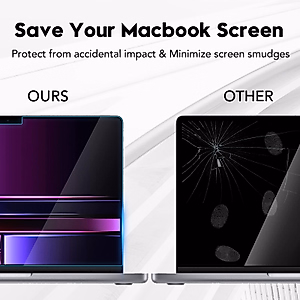 A2442 by 9H Hardness Tempered Glass Screen Protector for 2023 MacBook Pro 14" - Bubble Free, Ultra Thin, HD Transparent, Anti-Scratch