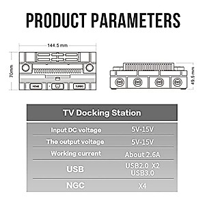 TV Docking Station for Nintendo Switch TV Dock Station,with HDMI and USB 3.0 Port,Gamecube Adapter Support Turbo and Vibration Features