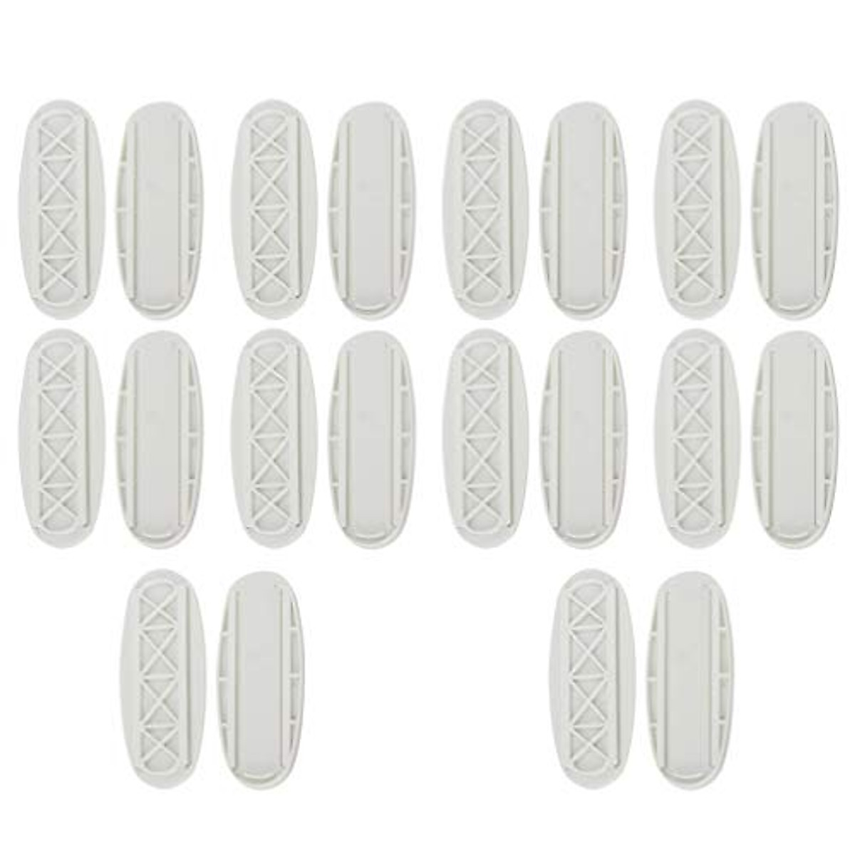 Cabilock 10pcs Power Strip Socket Fixator Wall Mount Power Strips Cable Organizers Punch Free Self Adhesive Socket Remote Control Holder for Home 10Ã—3.7cm