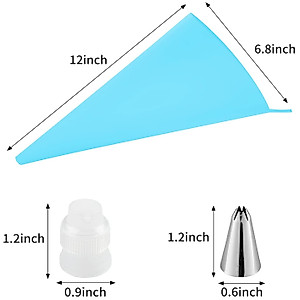 GZMAISULEE Piping Bags and Tips Set for Beginners Cake Decorating Tips for Baking with Pastry Bags and Tips, Icing Tips, Couplers, Icing Bags Ties