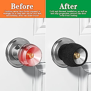 4PCS Round Door Handle Covers - Anti-Scald Door Knob Cushion Cover - Door Handle Protector for Summer and Winter