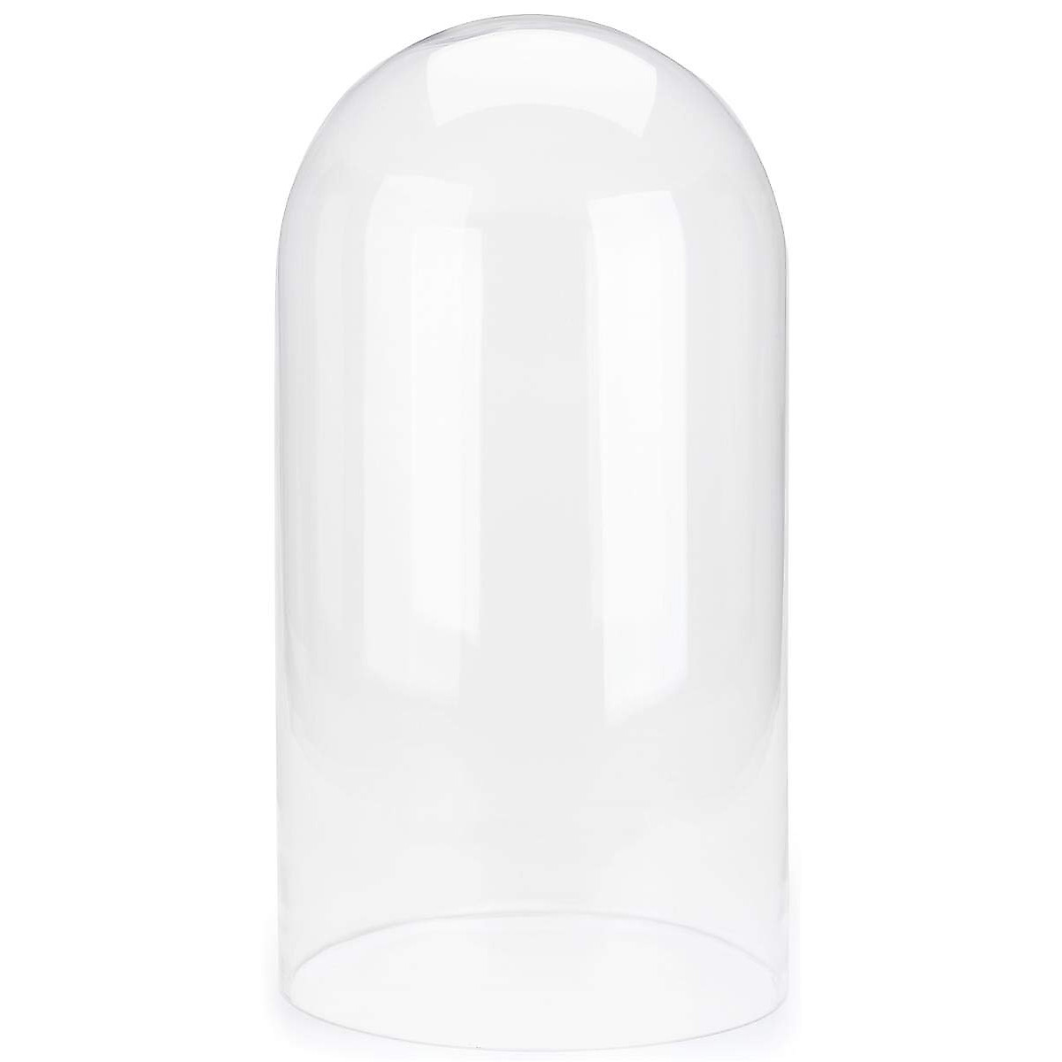 Displays2go Large Glass Dome Display with Baseless Design, 12" x 24" — Clear (DCGDOMEL)