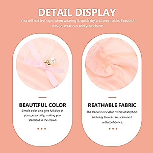 Amosfun Arm Sleeves 1 Pair Long Lace Gloves Sun UV Protection Cooling Mesh Arms Sleeves Cycling Ice Arm Sleeve Outdoor Driving Gloves for Women Pink Sun Sleeves