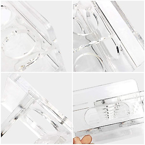 Allure Maek 12 Round Holes Shot Glasses Holder Acrylic 3 Rows Wine Glass Cup Rack Organizer Drinkware for Barware, Shot Glass Display,Bar Exhibition Party Festival (Acrylic)