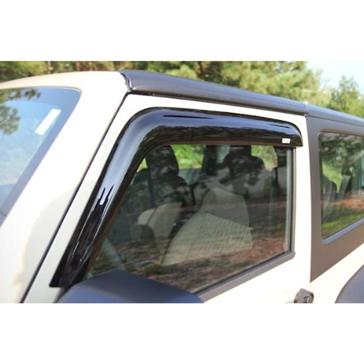 Rugged Ridge | Window Rain Deflectors | 11351.11 | Fits 2007-2018 Jeep Wrangler JK