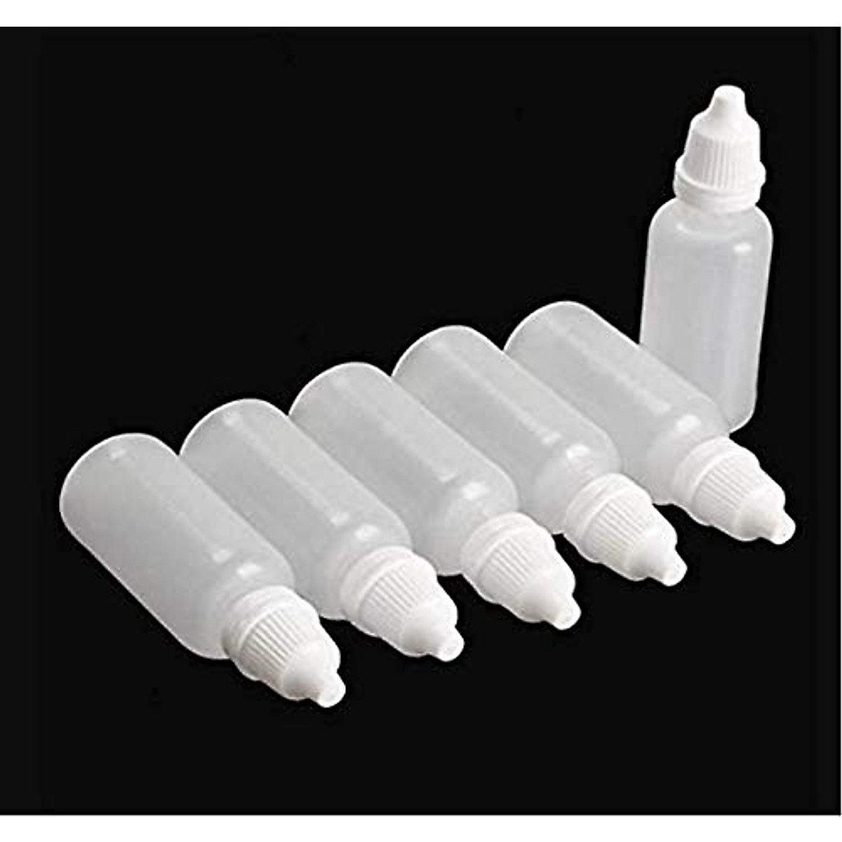 12PCS 30Ml/1Oz Empty Refillable Eye Liquid Dropper Dropping Bottle Portable Soft Squeezable Clear Plastic Dropper Vials Sample Packing Bottles with Plug and Screw-on Lid