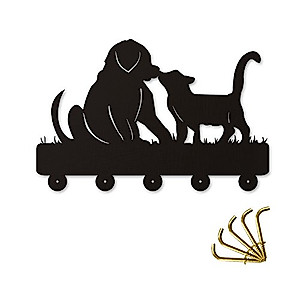 Dog and Cat Design Key Hook Wall Hanger Heavy Duty Clothes Handbag Coat Dog Leash Holder Key Holder Rack for Animals Owner
