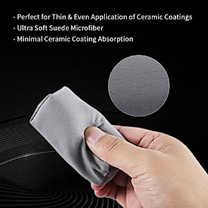 ANTSHINY Microfiber Applicator Pad, Car Detailing Suede Sponge Applicator, 6Pcs Coating Sponge Pads for Cars, Ceramic Spray Coating, Applying Wax, Sealants & Other Conditioners-（6pcs）