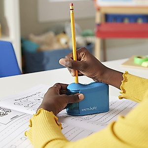 X-ACTO 2012685 Buzz Battery Pencil Sharpener, Assorted Colors, Safety Shut-off When Receptacle is Removed, Steel Razor Cutter, Color May Vary