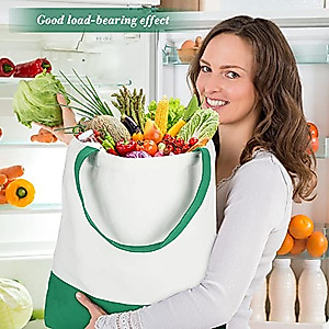 Epakh 12 Pack Canvas Tote Bags Bulk 18.5 x 15 Inch Reusable Grocery Bags Shopping Bags Tote Bag for Women Mother (), Stylish Color