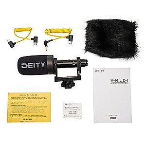 Deity Microphone V-Mic D4,Professional External Camera Video Microphones,Shotgun Mic with Shock Mount Supports USB-C Digital Output for PCs for Cameras Recorders Smartphones Laptops and Tablets