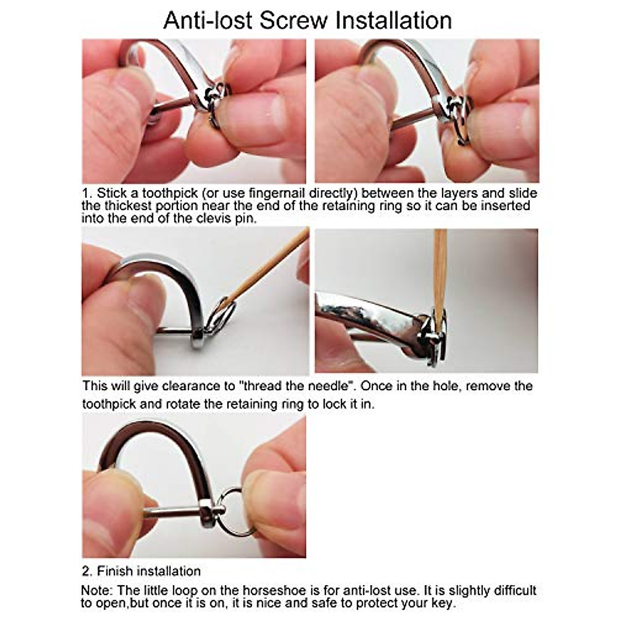 INFIPAR Multifunctional Car and Home Keychain Black Genuine Leather Key Chain and Metal Key Rings for Men Women, with 360 Degree Rotatable Snap Swivel and Anti-lost Screw