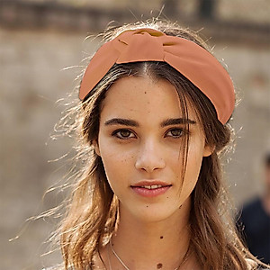 DIYDEC 7PCS Knotted Headbands for Women, Fashion Hairbands for Girls Wide Elastic Non Slip Top Knot Hair Hoops Head Bands Accessories