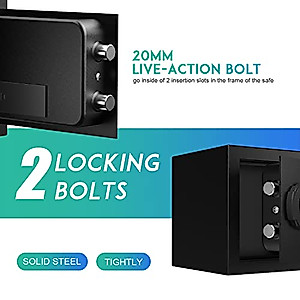 RPNB Deluxe Safe and Lock Box,Money Box,Digital Keypad Safe Box,Steel Alloy Drop Safe, Keypad Lock,Perfect for Home Office Hotel Business Jewelry Gun Cash Use Storage