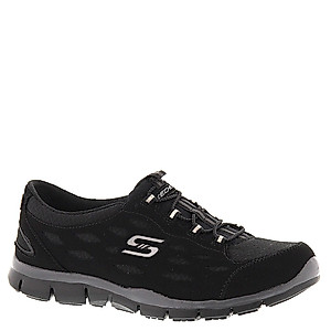 Skechers Women's Gratis Full Circle Sneaker, Black, 7.5 W US