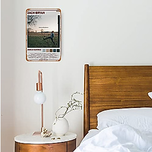 Charcasus Zach Bryan American Heartbreak Metal Tin Sign Album Metal Poster Home Bar Pub Decor Wall Art Print 12 X 8 Inch