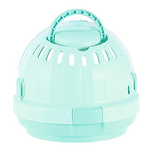 POPETPOP Portable Hamster Cage-Transparent Plastic Small Animal Carrier Fully-Equipped Accessories for Syrian Hamster Gerbil Rat Mouse Squirrel Rodent Travel Carrier-Green