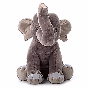The Petting Zoo Asian Elephant Stuffed Animal, Gifts for Kids, Wild Onez Zoo Animals, Asian Elephant Plush Toy 12 inches