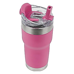 Pelican Hydration Pelican Traveler™ 22 oz Vacuum Insulated Tumbler - Stainless Steel Double Wall Travel with Dual Lid, Powder Coated Insulated Coffee Mug For Hot Cold Drinks, Orchid